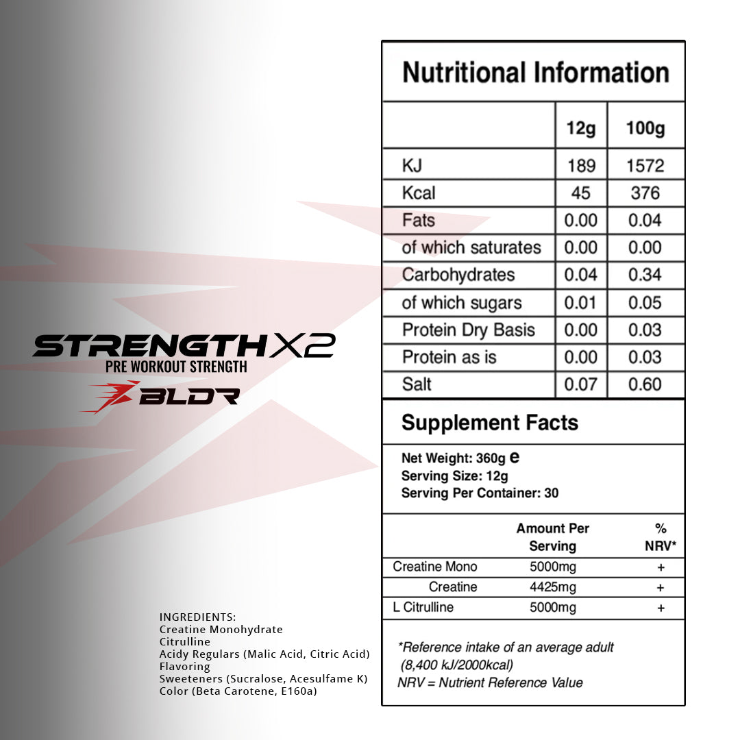 Strength X2 – Creatine & Citrulline Supplement for Strength Athletes ...